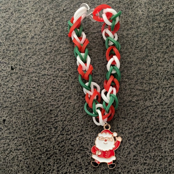shannons creations | Accessories | Waving Santa Rainbow Loom Bracelet | Poshmark